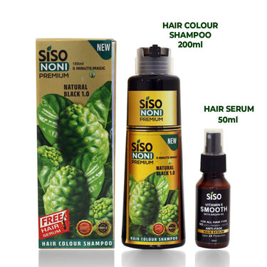 Buy Noni Hair Color Shampoo with Free Anti Fade Hair Serum For Men ...