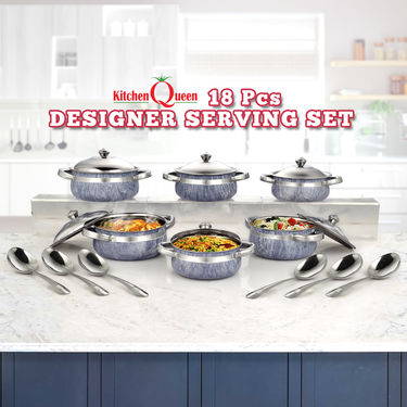 Buy 18 Pcs Designer Serving Set Online at Best Price in India on ...
