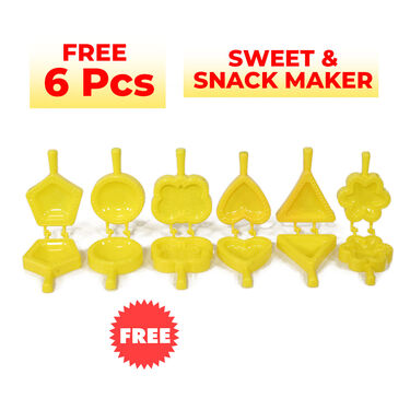 Buy 3 in 1 Puri Kachori & Gujiya Maker + Free 6 Sweet & Snack Maker ...