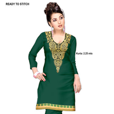 Buy Kirti Collection of 10 Embroidered RTS Kurta Material + Free 2 RTS ...