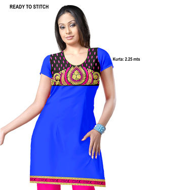 Buy Kirti Collection of 10 Embroidered RTS Kurta Material + Free 2 RTS ...