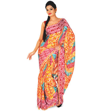 Buy Resham Set of 8 Satin Patta Sarees (8S2) - AKSO Online at Best ...