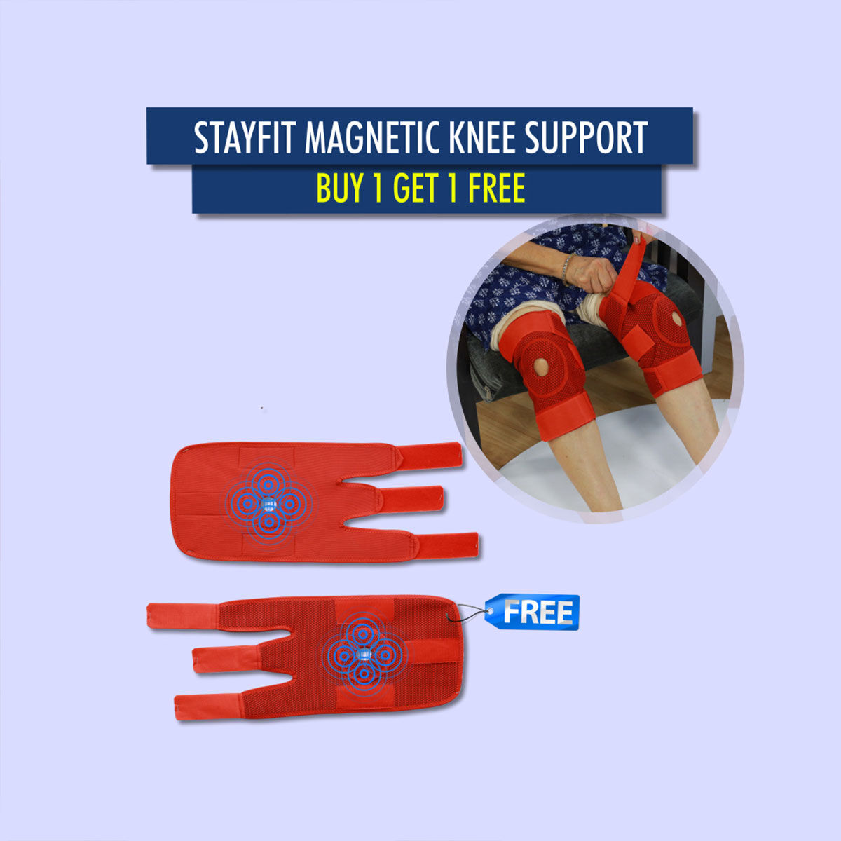 Buy Perfect Fit Magnetic Knee Support B1G1 Pair Free (PFMS01) Online at ...