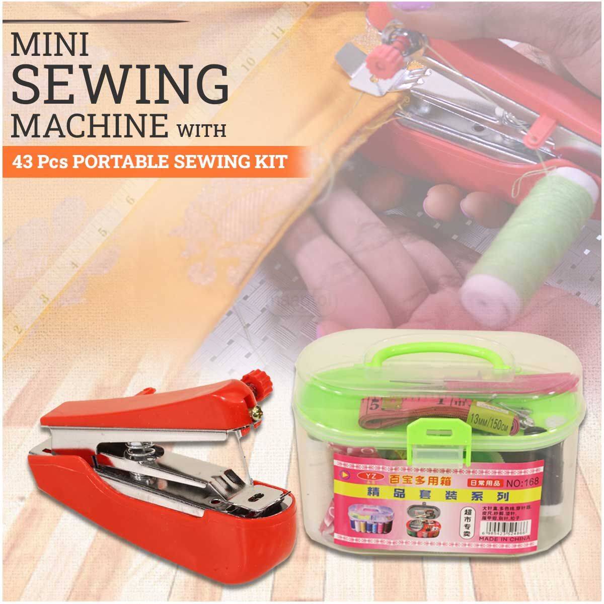 Buy Mini Sewing Machine + 43 in 1 Sewing Kit (SM1) Online at Best Price ...