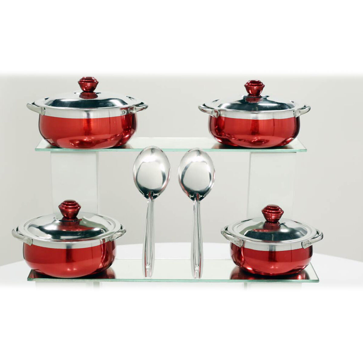 Buy 10 Pcs Designer Colored Serving Handi Set Online at Best Price in ...