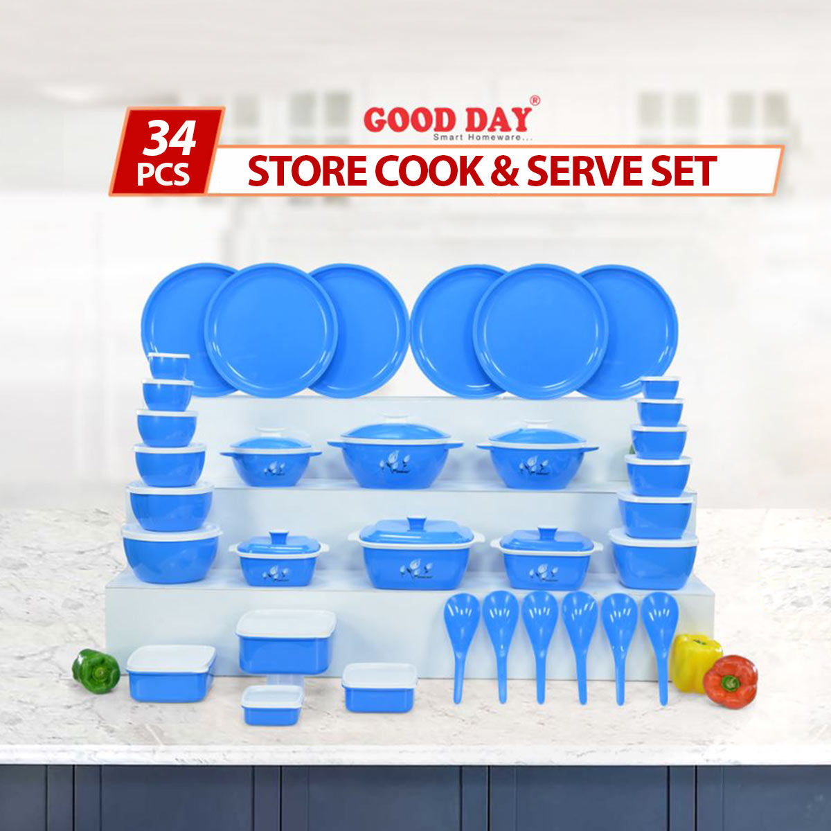 Buy 34 Pcs Store Cook & Serve Set Online at Best Price in India on ...