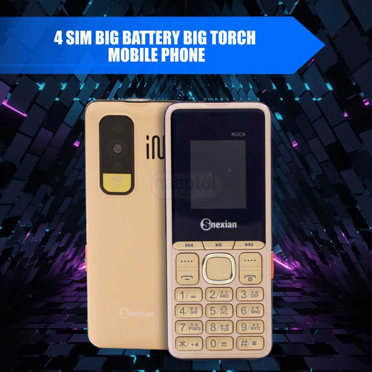 Buy 4 Sim Big Battery Big Torch Mobile Phone (R8) Online at Best Price ...