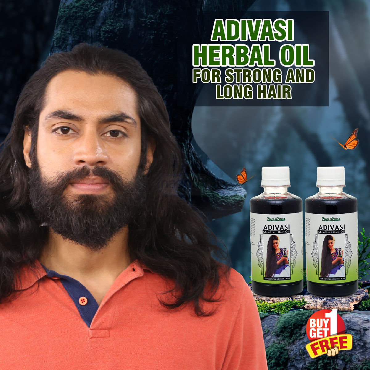 Buy Adivasi Herbal hair oil for men - Buy 1 Get 1 Free Online at Best ...