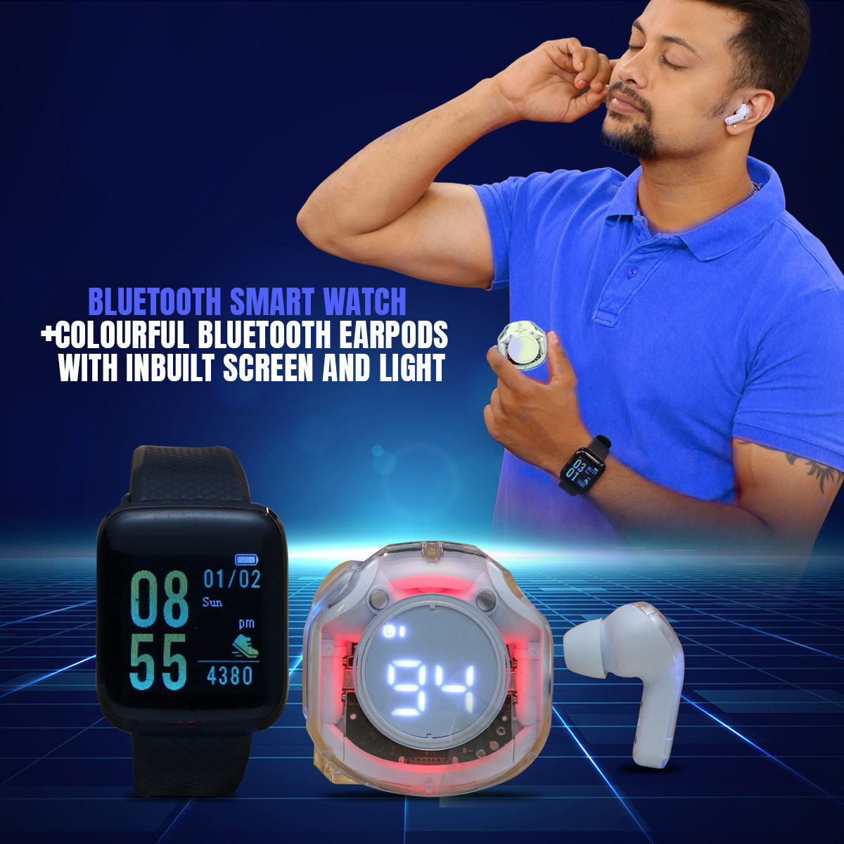 Buy Smart Watch ID116 With Ultrapods Pro (BCSW14) Online at Best Price ...