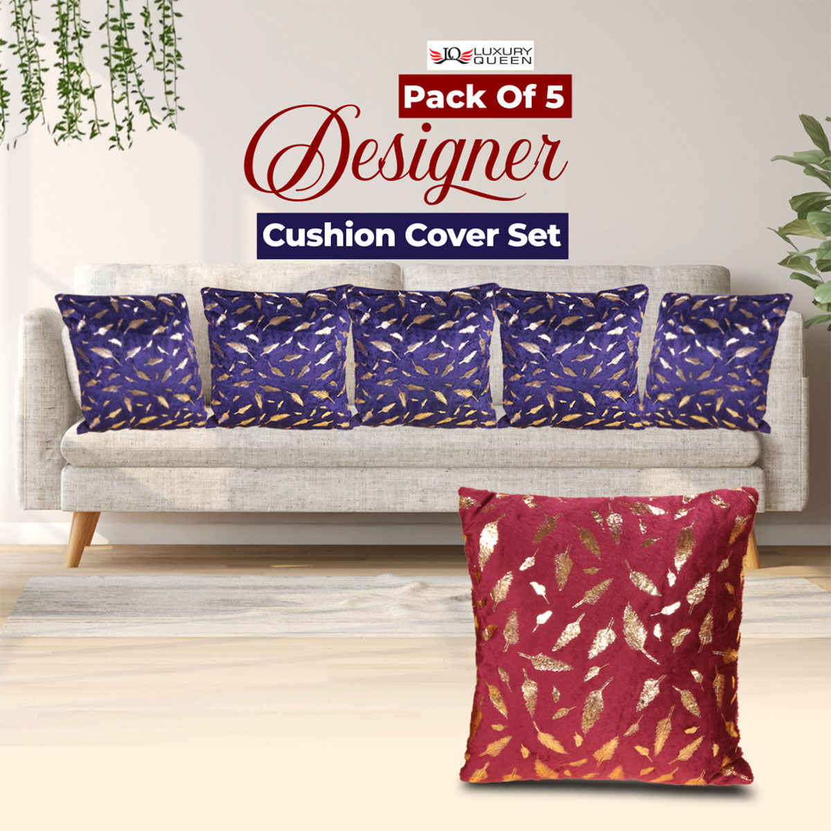 Buy Pack of 5 Designer Cushion Covers (PC2) Online at Best Price in ...