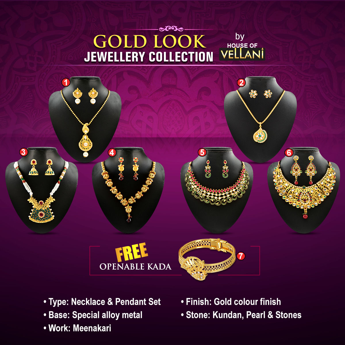 Buy Gold Look Jewellery Collection by Vellani Online at Best Price in ...