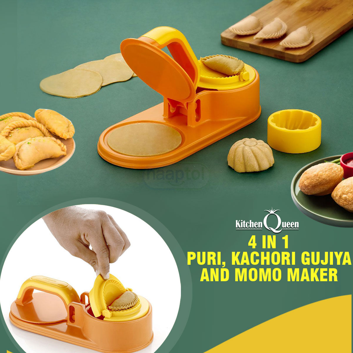 Buy 4 in 1 Puri Kachori & Gujiya & Momo-Modak Maker (PKG11) Online at ...
